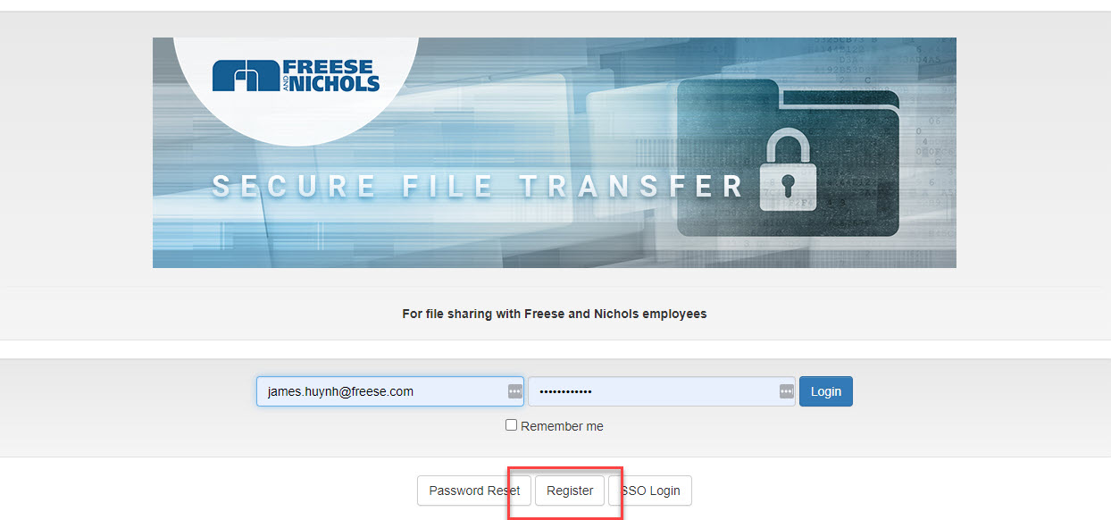 File Transfer Account Creation – Freese and Nichols